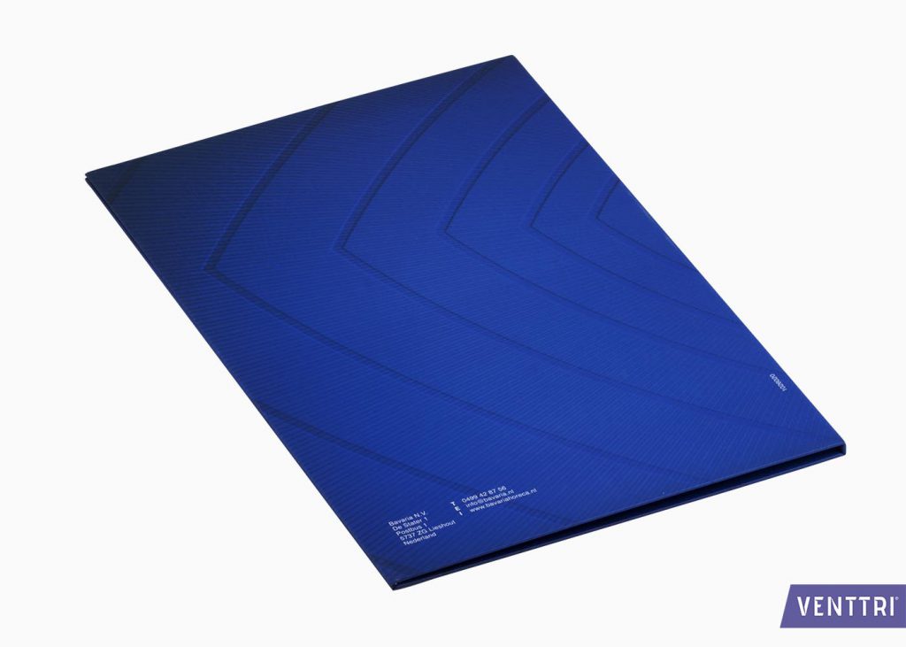 Cardboard paper fastener with personal print - Venttri