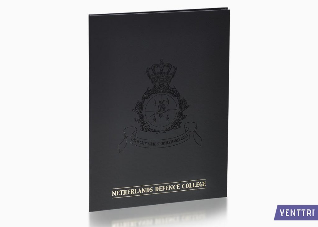 Luxury diploma folder black balacron - Venttri