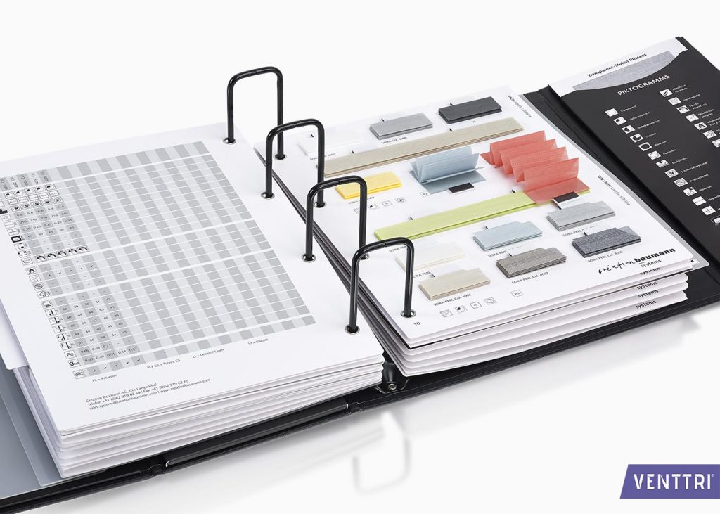 Custom sample book - Venttri