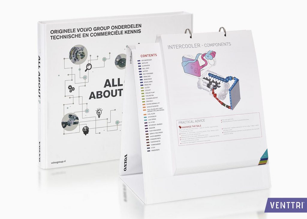 Table flip chart with magnetic clasp - Venttri