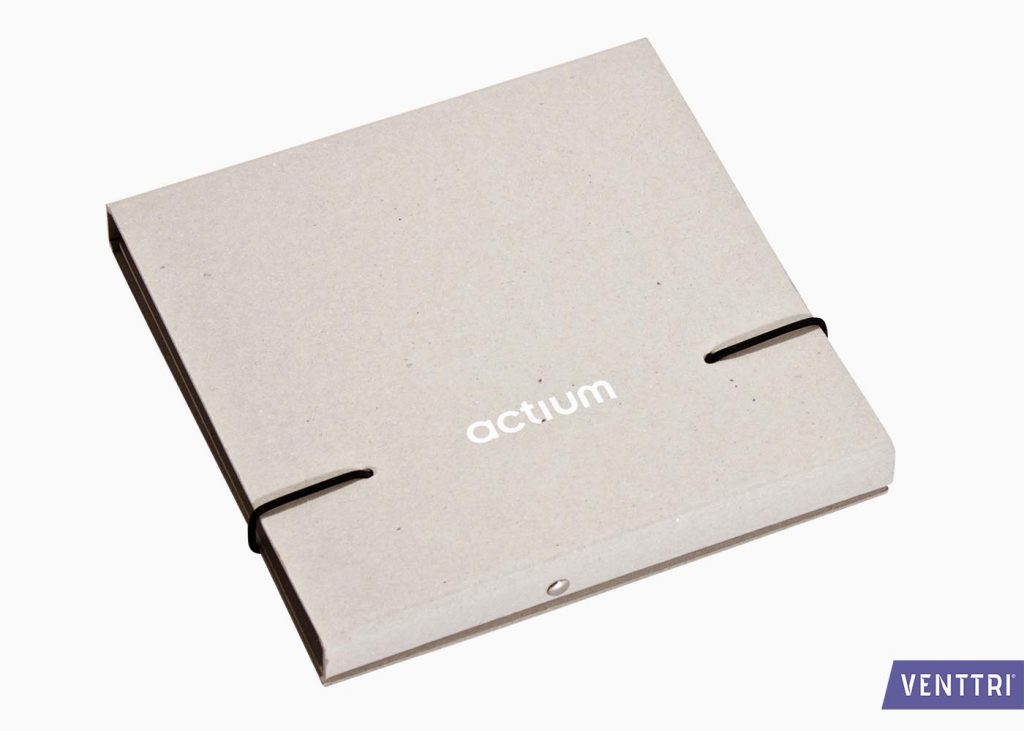 Square elasto folder in grey board - Venttri