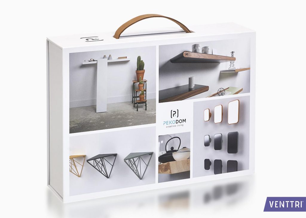Luxury sample case with leather handle - Venttri