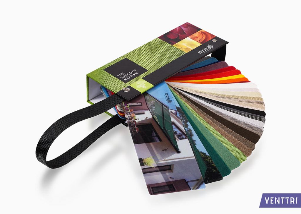 Sample swatch with fabric samples - Venttri