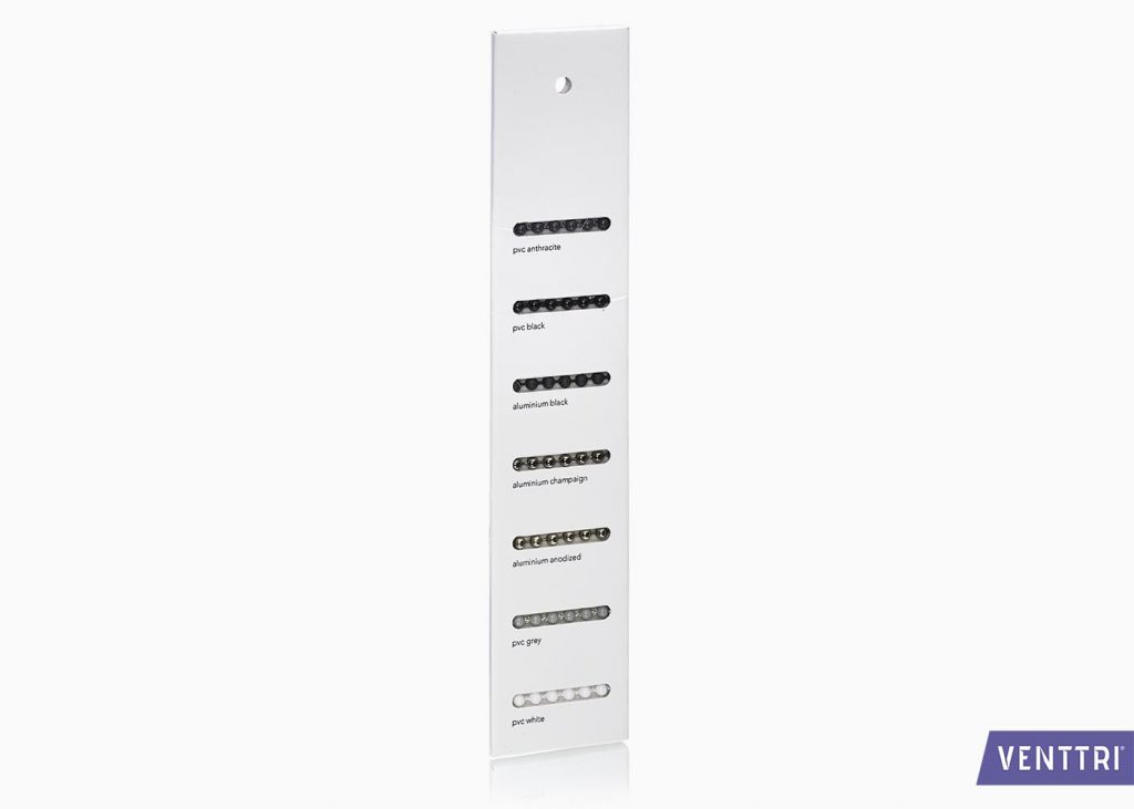 Sample card made of foam board with printed layer of sulphate cardboard ...