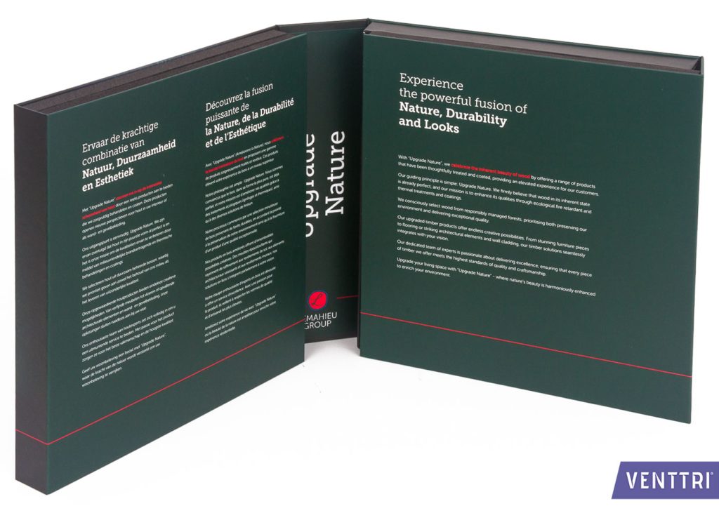 4-panel folder with wooden samples - Venttri