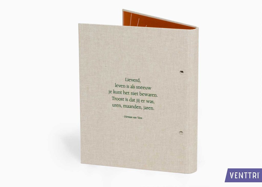 Customized condolence folder - Venttri