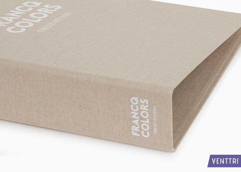 Stylish linen ring binder with screen print - Venttri